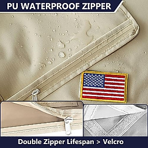 Outdoor TV Cover 48"-50" for Ultra-Thin TVs-Waterproof Double Zipper+Snow Blower Cover, HOMEYA Snow Thrower Cover Waterproof Snowblower Protector All Weather Outdoor Protection Universal Size