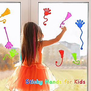 PICcircuit Sticky Hands Bulk 30 PCS Party Favors for Kids 4-8,8-12 Year Stretchy Sticky Hand Feet Christmas Goodie Bags Stuffers for Kids Small Mini Classroom Prizes Bulk Birthday Party Slap Hand