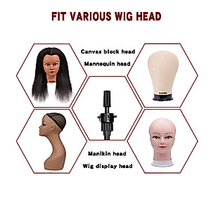 DANSEE Wig Stand Tripod, Metal Mannequin Head Stand Adjustable (24 - 64 inch)