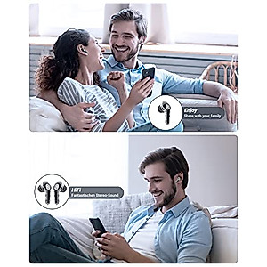 ACEFAST Wireless Earphones Bluetooth 5.3 Headphones LED Power Display Mini Crystal in-Ear Earbuds with Wireless Charging Case Touch Control Built-in Mic Headphone for Sports Waterproof Earphone