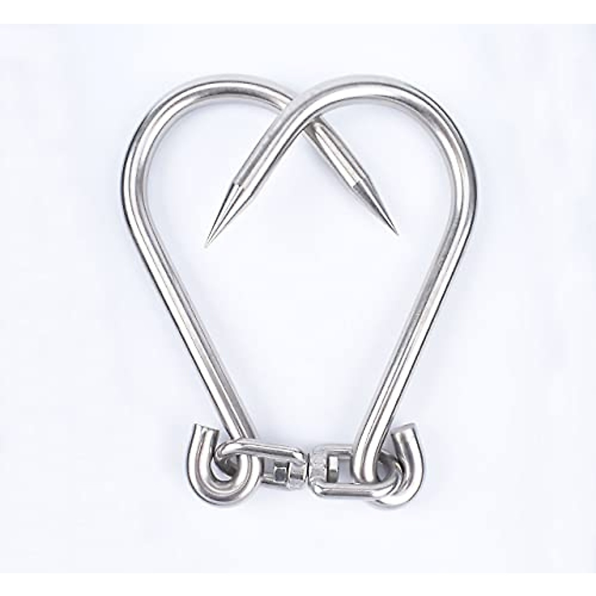 Alele Swiveling Meat Hook,10mm Heavy Duty Stainless Steel Processing Butcher Hooks - Large Fish,Hunting,Carcass Hanging Hook Pack of 2 (13inch Swiveling Meat Hook)