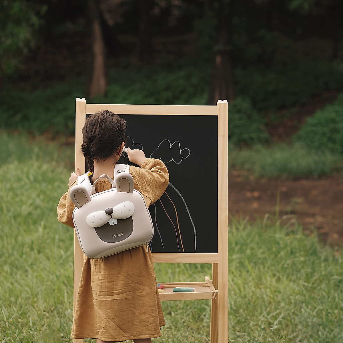 Zoy zoii Kids Backpack, Cute Bunny Preschool Bag, Nice Mini Gift for Toddler Girls Boys Ages 3-6.