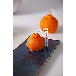 Scented Candles for Home, Cool Candles Shaped Candles Novelty Candle for Wedding Holiday Birthday Party Decor, Aesthetic Candles for Women with Flower Fragrance (Small Orange) Christmas Gifts