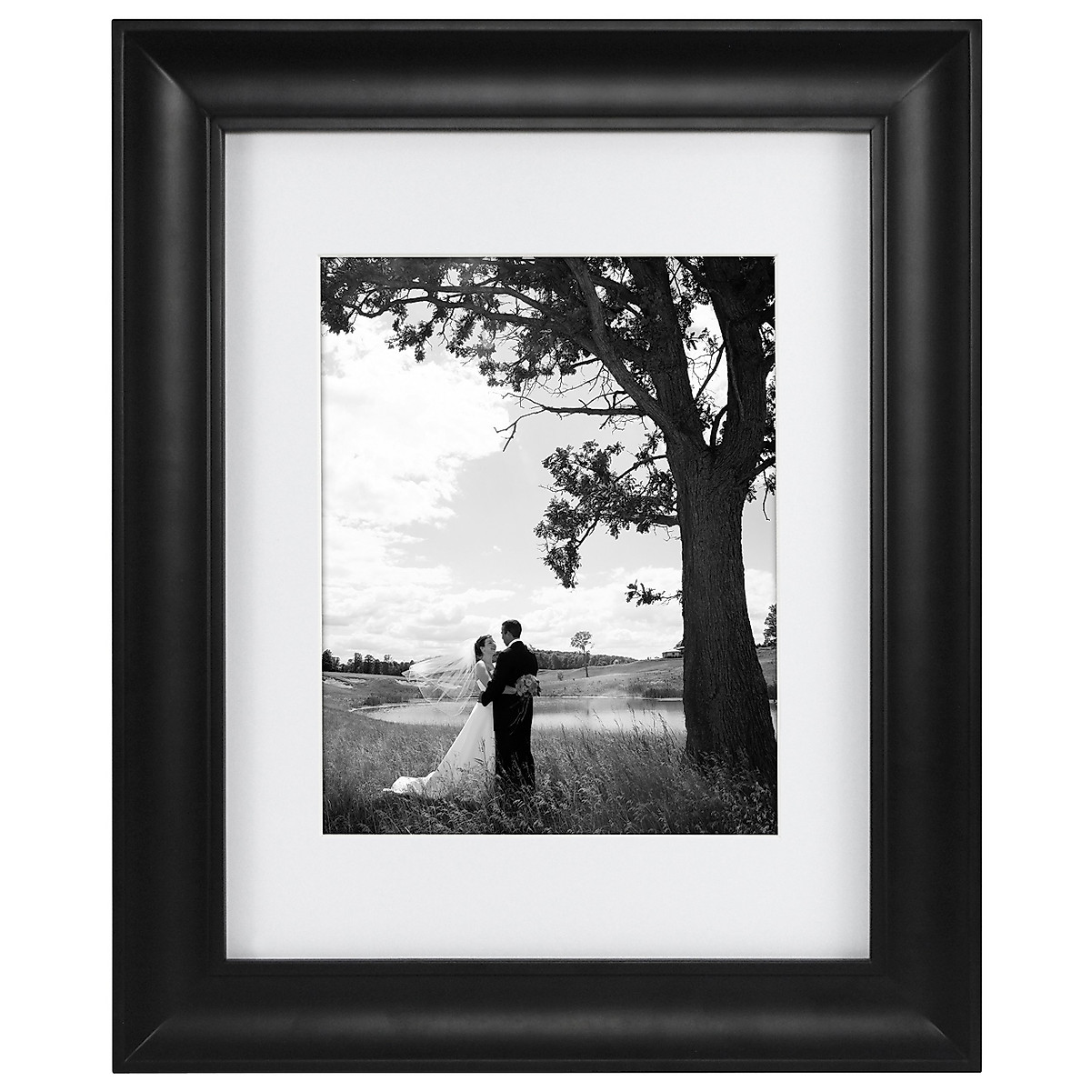 MCS Archival 11x14 Inch Frame with 8x10 Inch Mat, Black (66896)