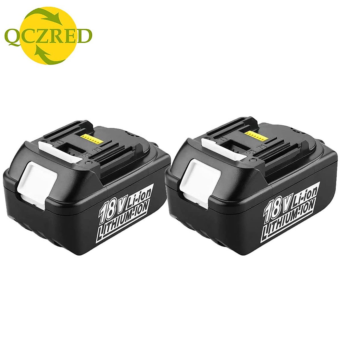 QCZRED 18V 5.0 Ah BL1850B Battery with DC18RC Charger Compatible with Makita 18 Volt LXT Battery BL1830 BL1850 BL1840 BL1850B BL1845 BL1815 BL1820 BL1860B