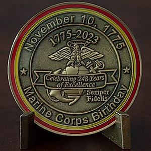 2023 Marine Corps Birthday Ball Challenge Coin! Drill Instructor Tribute USMC Bday Custom Coin! Designed for Marines by Marines Semper Fi. Officially Licensed Coin!
