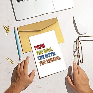 Funny Fathers Day Card, Father Day Gift for Dad, Papa Birthday Card Gift, The Man The Myth The Legend