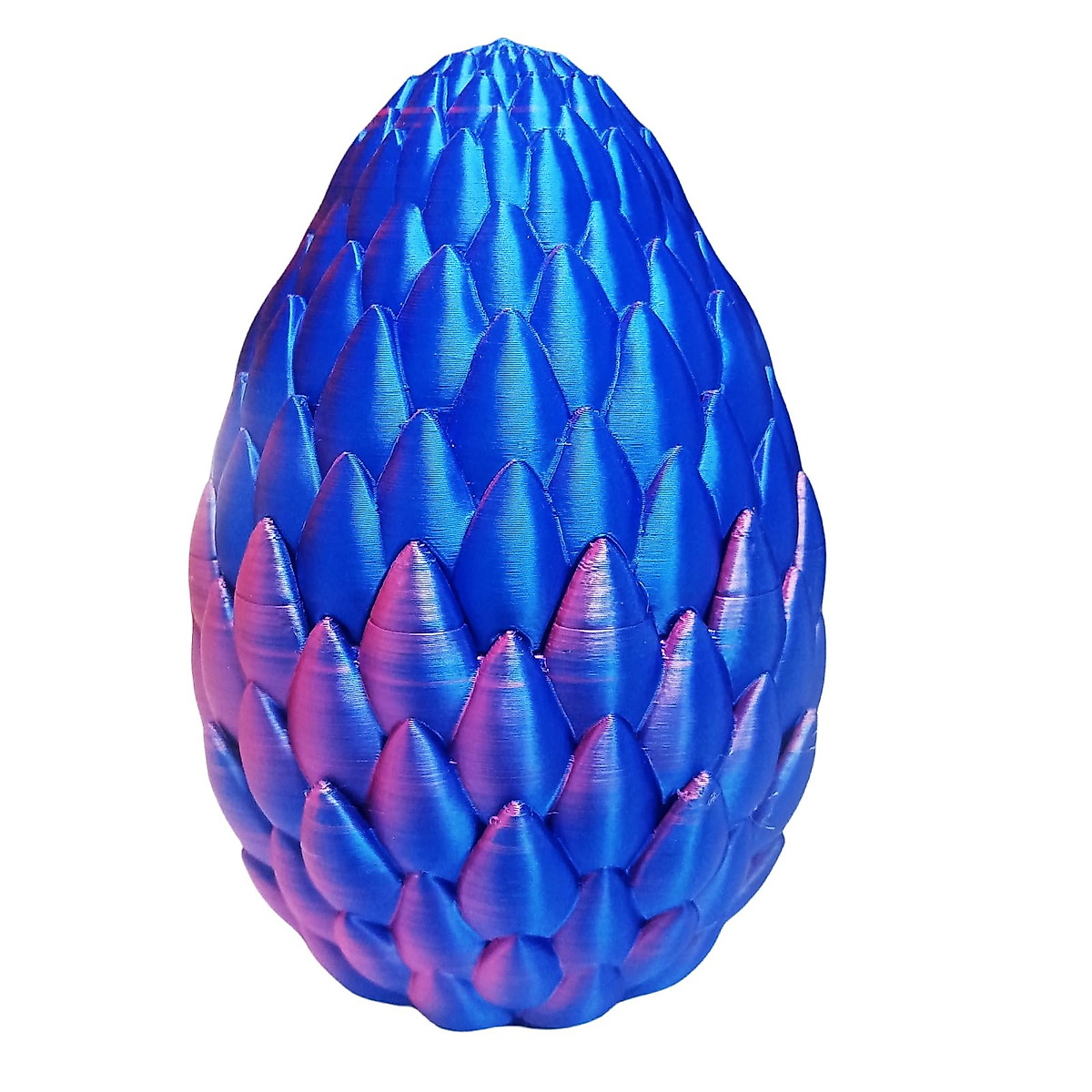 Qxbuhe 12inch 3D Printed Dragon Egg,Mystery Crystal Dragon Fidget Toys,Articulated Dragon,Home Desk Decor Easter Surprise Dinosaur Eggs,Adults Fidget Toys for Autism/ADHD (Laser Purple)