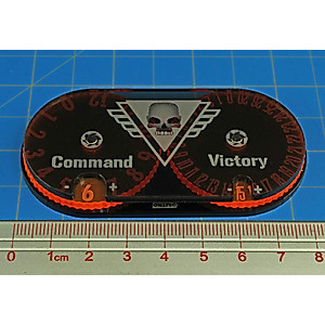LITKO Command and Victory Point Tracker Compatible with Warhammer: Kill Team, Fluorescent Orange & Translucent Grey