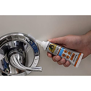 Gorilla Waterproof Caulk & Seal100% Silicone Sealant, 2.8oz Squeeze Tube, Clear (Pack of 1)