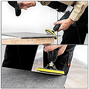 uxcell 4 Inch 10000 Grit Diamond Wet Polishing Pad Set, for Stone Concrete Marble Grinder or Polisher, with M14 Hook and Loop Backing Holder Pad Connecting Rod