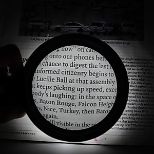 Magnifying Glass with Light, 10X Handheld Large Magnifying Glass 12 LED Illuminated Lighted Magnifier for Macular Degeneration, Seniors Reading, Soldering, Inspection, Coins, Jewelry, Exploring