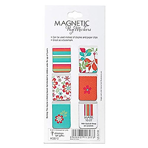 Christian Art Gifts Set of 6 God Loves Me Retro Inspirational Magnetic Bible Verse Bookmark with Scripture, Size Extra Small 1" x .75"