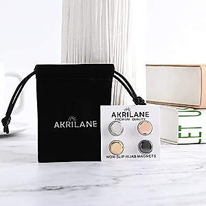 Hijab Magnetic Pins | Strongest Commercial Strength Hijab Pins for Women | Multi-Use Scarf and Hijab Magnets | Pin-less Fabric Magnets | [Pack of 4] (Star Magnets)