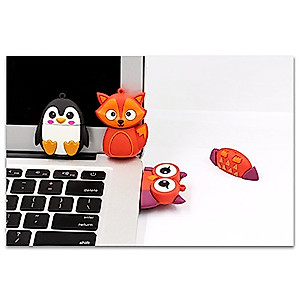 QICAIHU Novelty Big Eyes Owl Shape Design 64GB USB 3.0 Animal Flash Drive Cute Memory Stick Thumb Drive Data Storage Pendrive Cartoon Jump Drive Gift