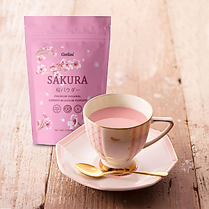 GRELIM Sakura Powder Premium Original Cherry Blossom Powder for Baking,Made in Kanagawa Perfect for Springtime Beverage, 4.23 Oz