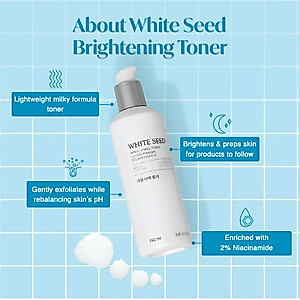 The Face Shop White Seed Brightening Toner | White Lupin Seed | White Daisy| Niacinamide | Moisturizing | Brightening