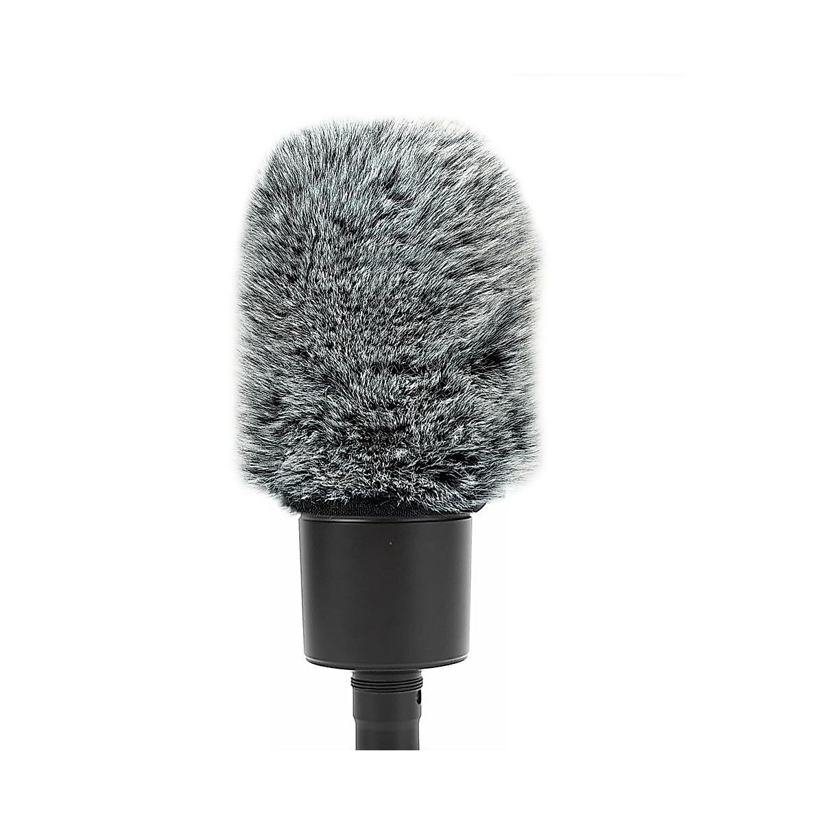 PhantAccy Pop Filter/Windscreen for Audio-Technica AT-2020 AT-2035 AT-2040 AT-2040 AT-2050 AT-2500 AT-4040 Microphones, Furry Mic Cover for Wind and Ambient Noise Reduction (Furry-BlackWhite)