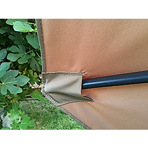BELLRINO DECOR Replacement MEDIUM COFFEE/TAUPE STRONG & THICK Umbrella Canopy for 9ft 6 Ribs MEDIUM COFFEE/TAUPE (Canopy Only) (MEDIUM COFFEE 96)