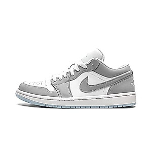 Jordan Womens WMNS Air 1 Low DC0774 105 White/Wolf Grey - Size 6W