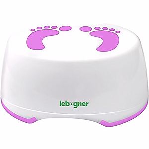 Child Step Stool by Lebogner - Comfortable Anti-Slip Foot Stool Perfect for Toddler Toilet Training Or Kids Bathroom for Brushing Teeth Or Washing Hands, Purple Stepping Stool for Boys and Girls