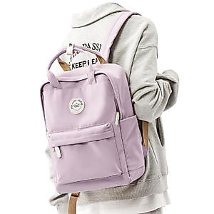 School Backpack Waterproof Simple Black Bookbag College High School Bags For Girls Boys Lightweight Travel Rucksack Casual Daypack Laptop Backpacks For Women