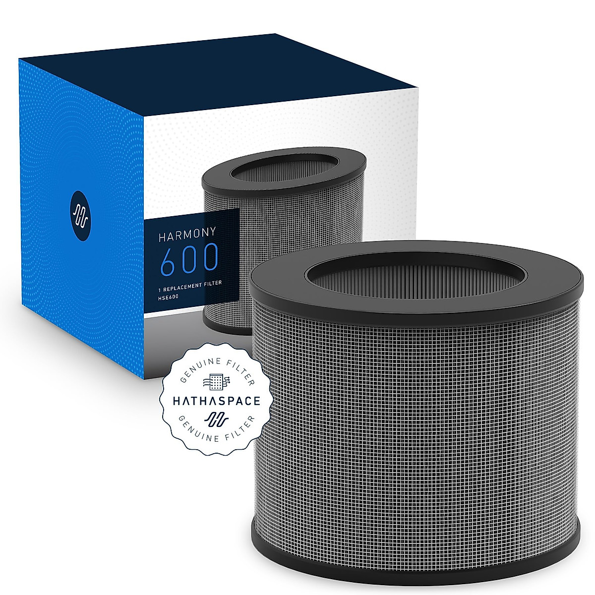 HATHASPACE Harmony 600 Certified Replacement Filter for HSE600 Air Purifier, H13 True HEPA