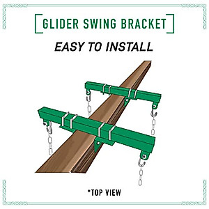 DreamController Heavy Duty Metal Swing Set Brackets and Hardware-Set of 2 for Backyard Horse Glider-Kids Swing Set Accessories Outdoor-playset Accessories Outdoor Swing Sets Lifetime Swing Hanger Kit