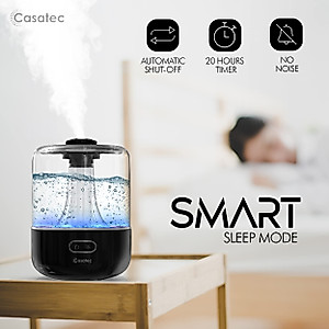 Casatec cool mist humidifier - 2 in 1 humidifier and diffuser (Black)