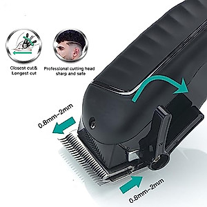 HARUE Hair Clippers for Men, Hair Clipper Adjustable Hair Trimmer Electric Haircut Cordless Hair Cutting Machine Digital Display Clippers for Men