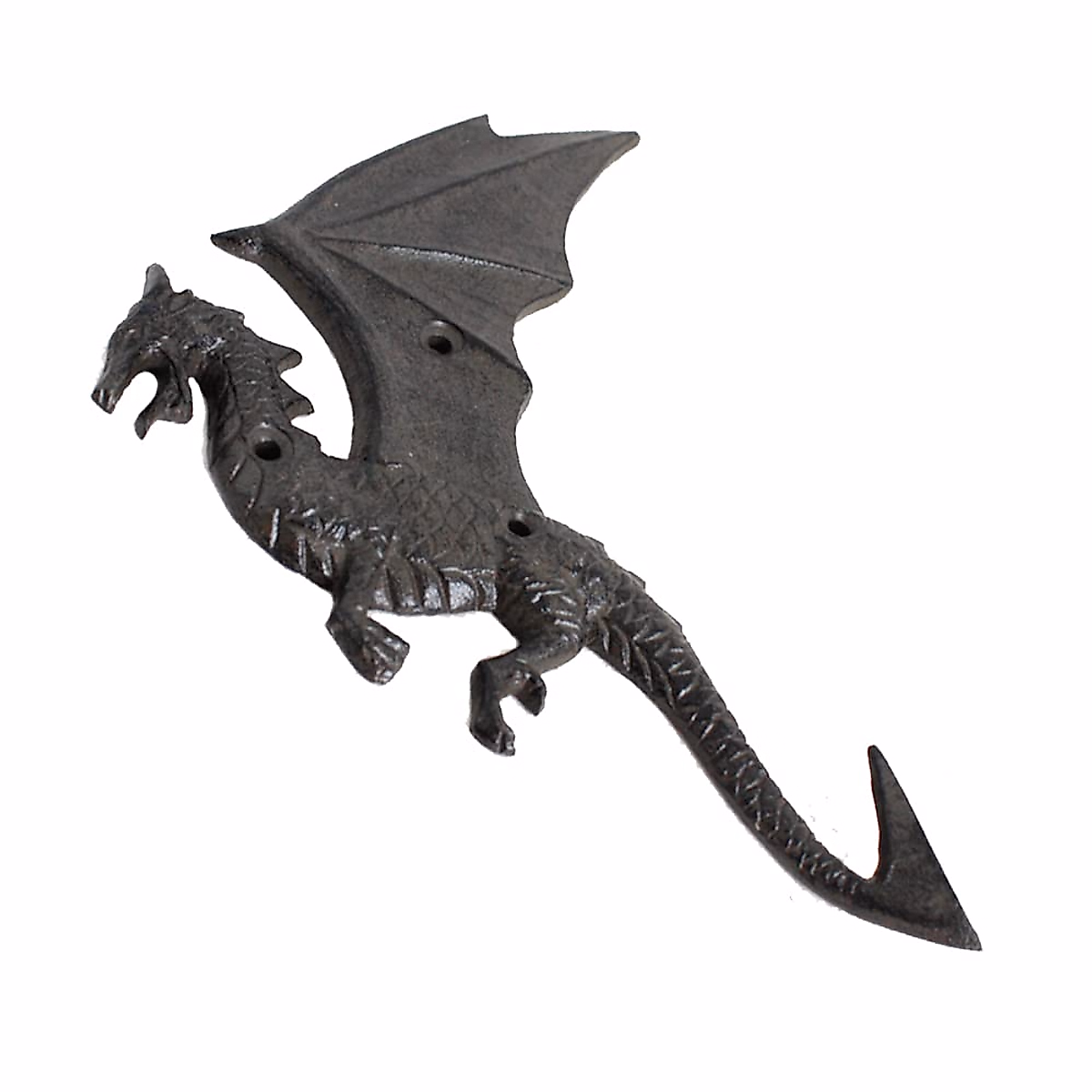 WINTENT Decorative Rustic Cast Iron Wall Hook Hanger Dragon for Coat Key Hat (dragon-5)