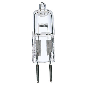 Satco S3421 2/Card 12V 50-Watt T4 GY6.35 Base Light Bulb, Clear