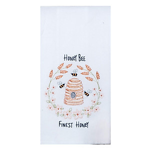 Kay Dee 2 Piece Honey Queen Bee Pink Floral Dish Towel Bundle