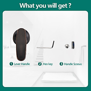 RAINREVIVE Repalcement Shower Handle, Compatible for 1300/1400 Series Tub Faucet for Delta, H79 Single Metal Lever Handle Kit, Oil Rubbed Bronze