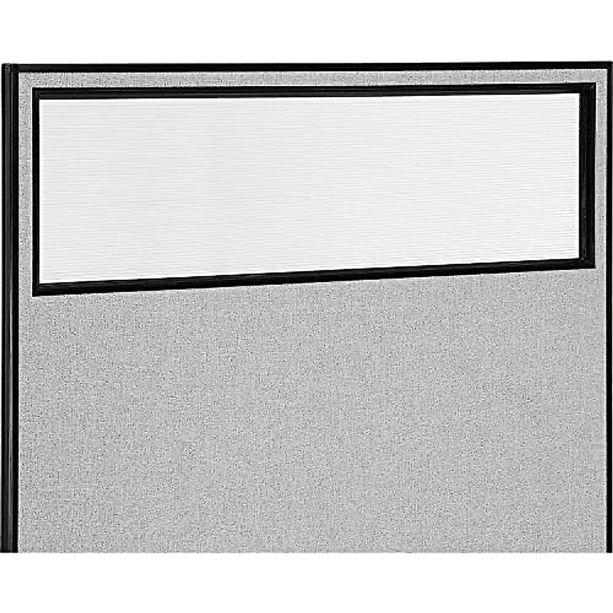 Global Industrial 48-1/4"W x 60" H Office Partition Panel with Partial Window, Gray