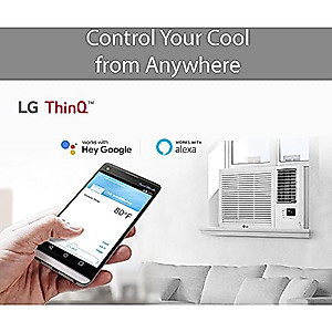 LG Electronics LW2421HRSM LG 24,000 BTU Heat/Cool Window Air Conditioner with WiFi Controls, 24000, White