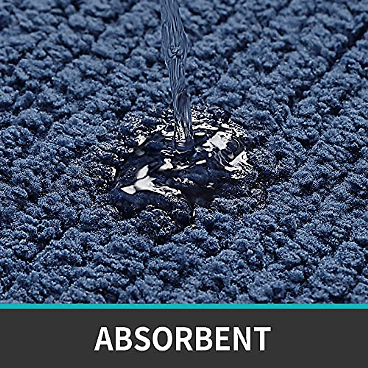 DEXI Front Door Mat Entry Doormat Non Slip Thin Washable Inside Entryway Mats for Home Entrance 19.5"x31.5",Blue