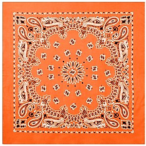 Rothco Trainmen Paisley Bandana – Extra-Large - 27" X 27" - Orange