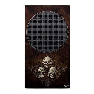 Head Case Designs Officially Licensed Alchemy Gothic No Evil Three Skull Gothic Vinyl Sticker Gaming Skin Decal Cover Compatible with Xbox Series S Console and Controller Bundle