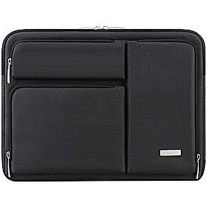 Lacdo 360° Protective Laptop Sleeve Case for 15.6 Inch Acer Aspire 5, E 15, Predator Helios 300, Flagship/ASUS VivoBook 15 / Dell Inspiron 15 / Lenovo Ideapad 330 / Pavilion 15, Computer Bag, Black