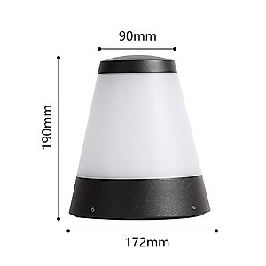 ZZYJYALG Anti-Rust European Aluminum PC Post Lights Triangle Modern LED Grey Outdoor Waterproof Pillar Lights Landscape Lawn Garden Villa Home Lighting Column Lights