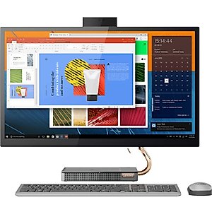 Lenovo Ideacentre 27" QHD Touchscreen All-in-One PC with 16GB DDR4 RAM, 512GB PCIe SSD, Intel 8 Core i7-9700T Processor up to 4.3 GHz, Windows 10 Home