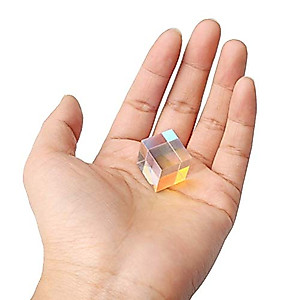 2cm Optical Glass X-Cube Prism RGB Dispersion Prism for Physics and Decoration Same Size 3pcs