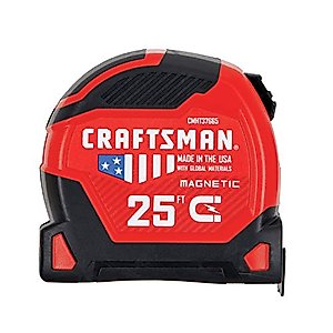 CRAFTSMAN Tape Measure, PROREACH, 25-Foot (CMHT37665S)