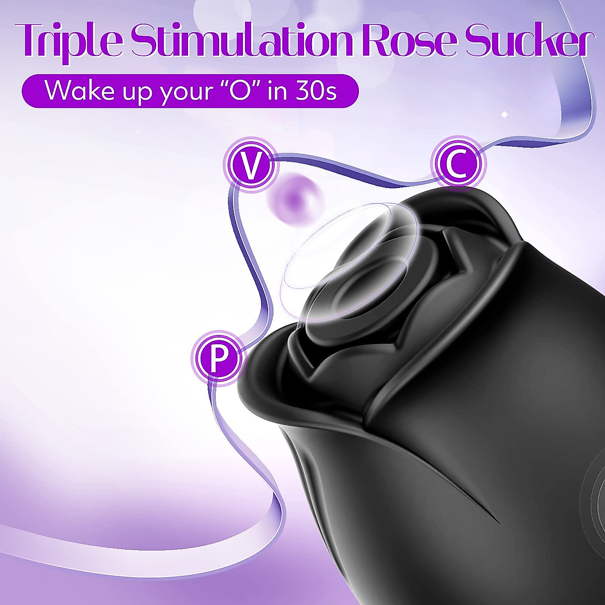 Rose Sex Toy Adult Toys - Rose Vibrator for Women Sex Toys with 9 Sucking Modes, G Spot Vibrator Adult Sex Toys, Toys for Women's Sex Rose Vibrators Sucker Womens Sex Toys for Woman Female