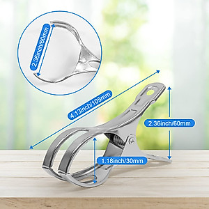 Coideal Beach Towel Chair Clips - 10 Pack Pool Cover Clips Stainless Steel Quilt Clamps Metal Large Heavy Duty Clothes Pins Windproof for Sunbed Lounge Cruise