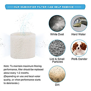 KONDUONE 4-Pack of WF2 Replacement Humidifier Filter for Kaz Vicks Humidifier Filter -Fits for Kaz 3020, Vicks V3100 V3500 V3500N V3600 V3800 V3850 V3900 VEV320, Honeywell HCM-300T, HCM-315T, HCM-350