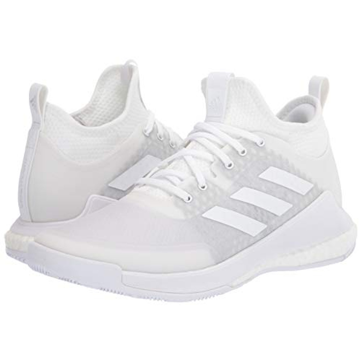 adidas Women's Crazyflight Mid Cross Trainer, White, 13 M US Big Kid