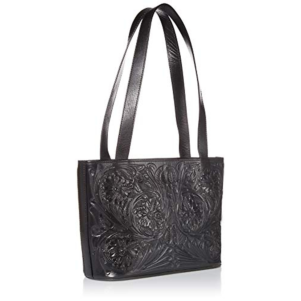 Mauzari Women's Small Leather Shoulder Bag (Obsidian)