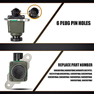 56038978AL Rear View Backup Back Up Assist Camera Compatible with 2013-2015 Dodge Viper 2013-2015 Dodge Ram 1500 2500 3500 4500 5500 2015 Chrysler 200 Replaces 56038978AK